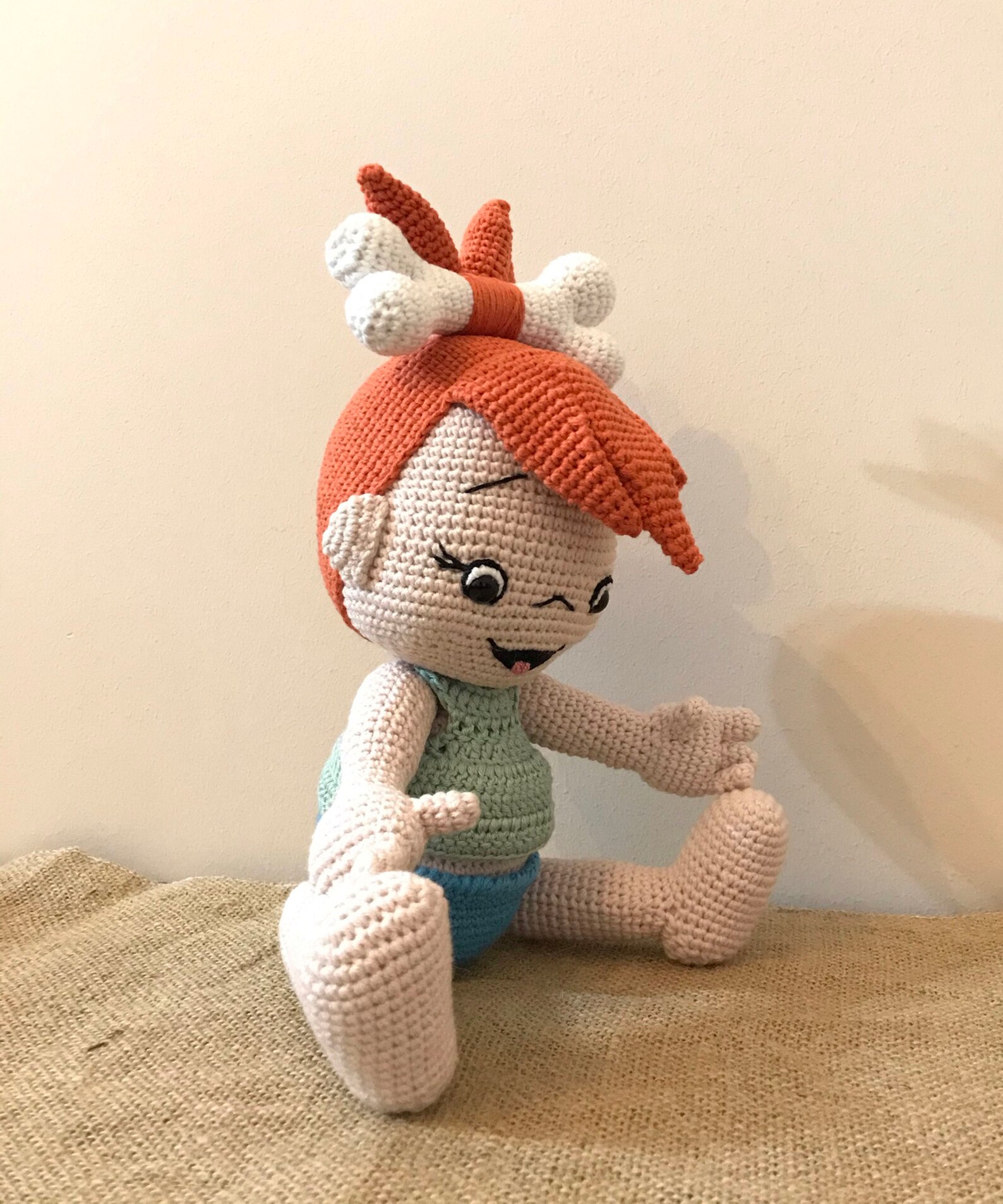 Pebbles Flintstones Amigurumi Pattern - Pdf Crochet Toy - Illustrated ...