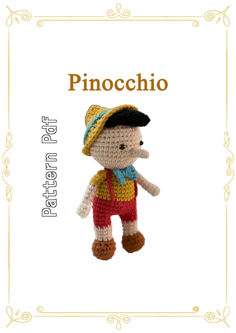 Pinocchio Amigurumi Crochet Pattern – Handmade Plush Toy – Beginner ...