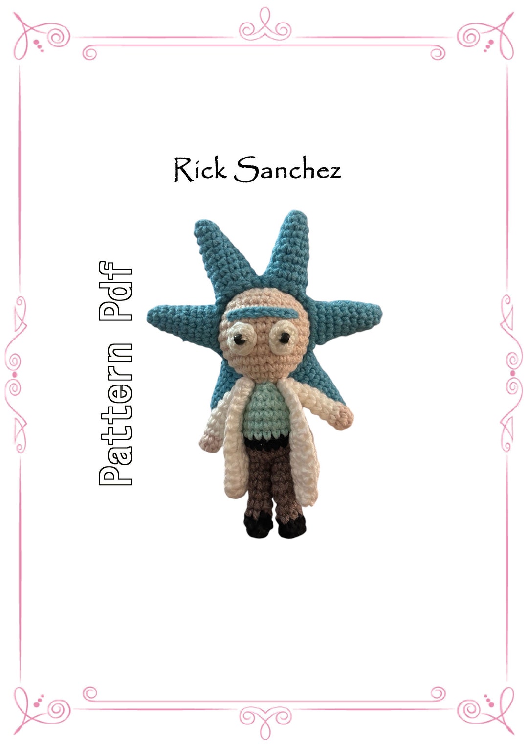 Amigurumi Doll Inspired by Baby Rick Sanchez Handmade Character Figure ...
