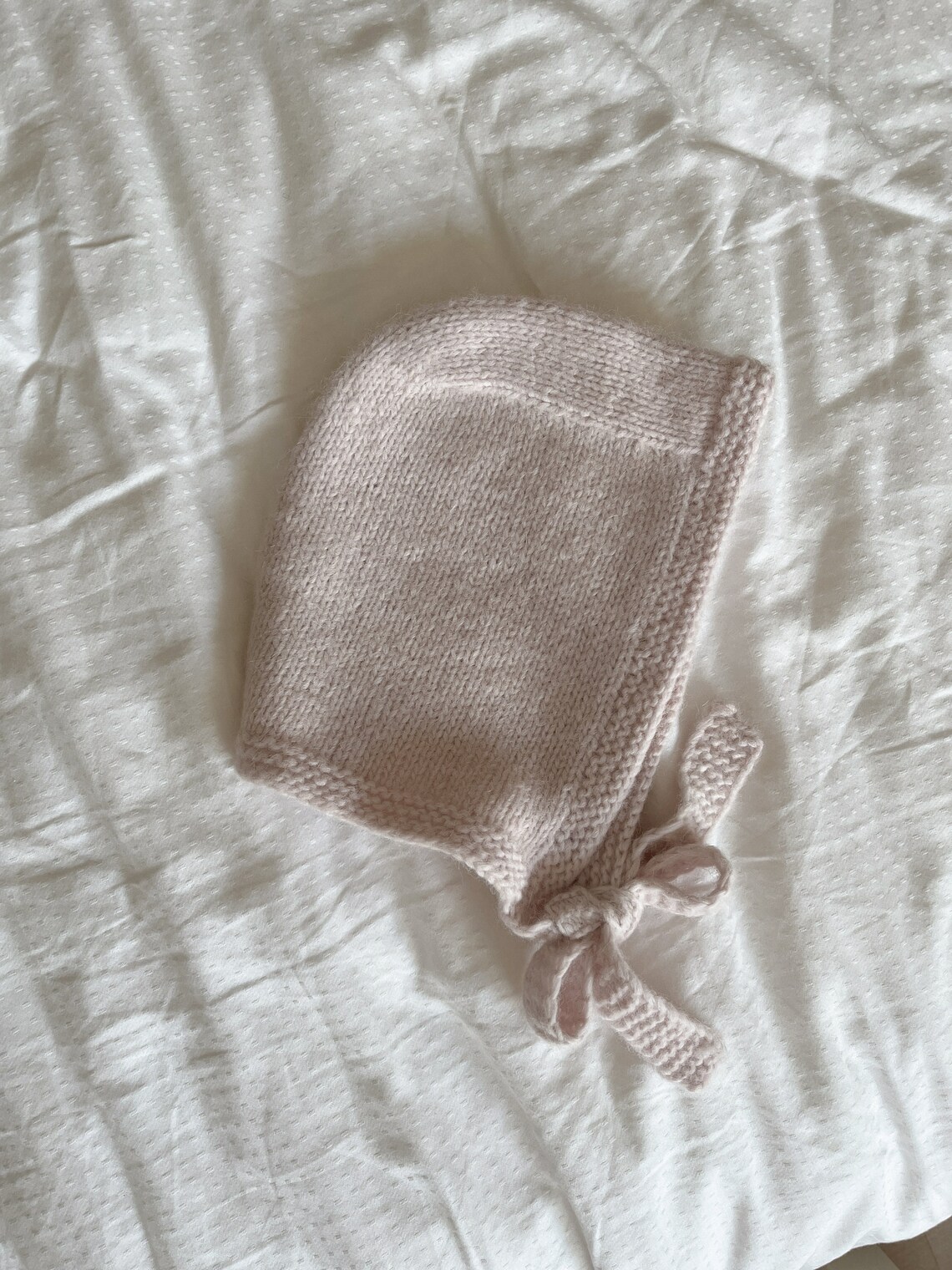 Knit Fluffy Adult Bonnet, Alpaca Wool Ear Flap Hat, Feminine Vintage ...