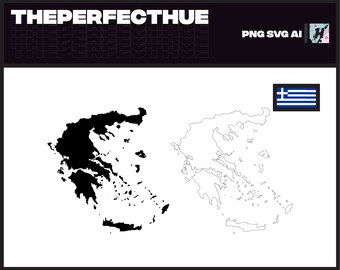Map of Greece Svg - Etsy