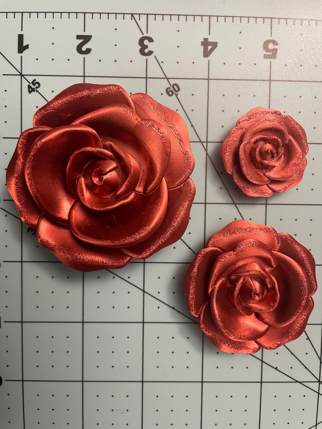 Rose Magnet, Set of 3 | 3D Printed Rose | Magnet | Flower Magnet - Etsy