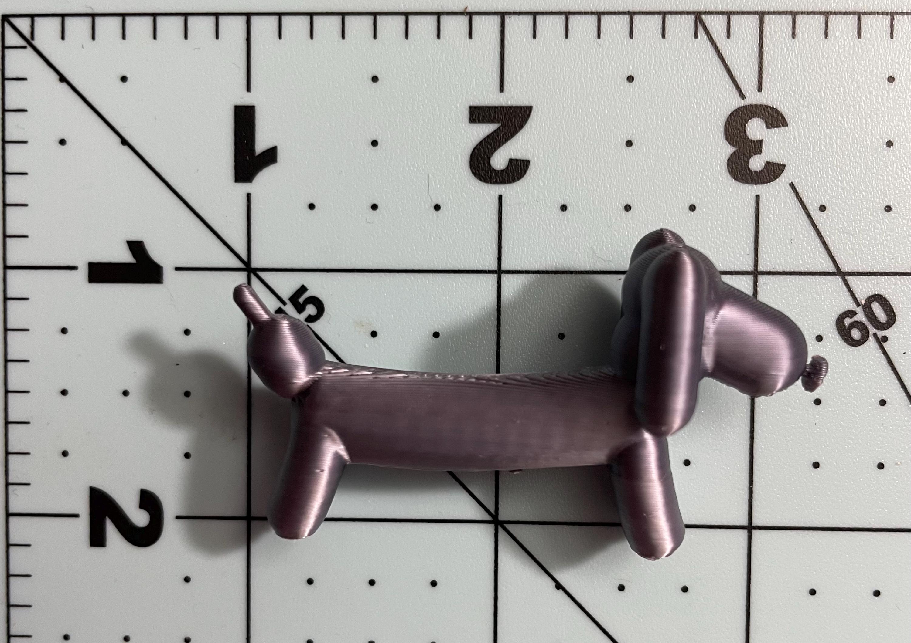 Mini Balloon Dog, Dachshund Balloon Dog, Dacshund Figurine, 3D Printed ...