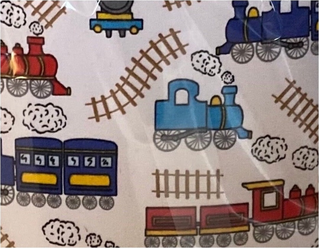 Lampshade With Trains , Train Print, Bedroom, Nursery, Boys Light Shade ...