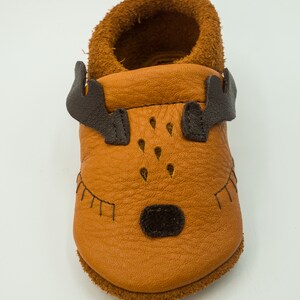 Organic Leather Slippers Deer / Personalizable / Vegetable Tanned ...