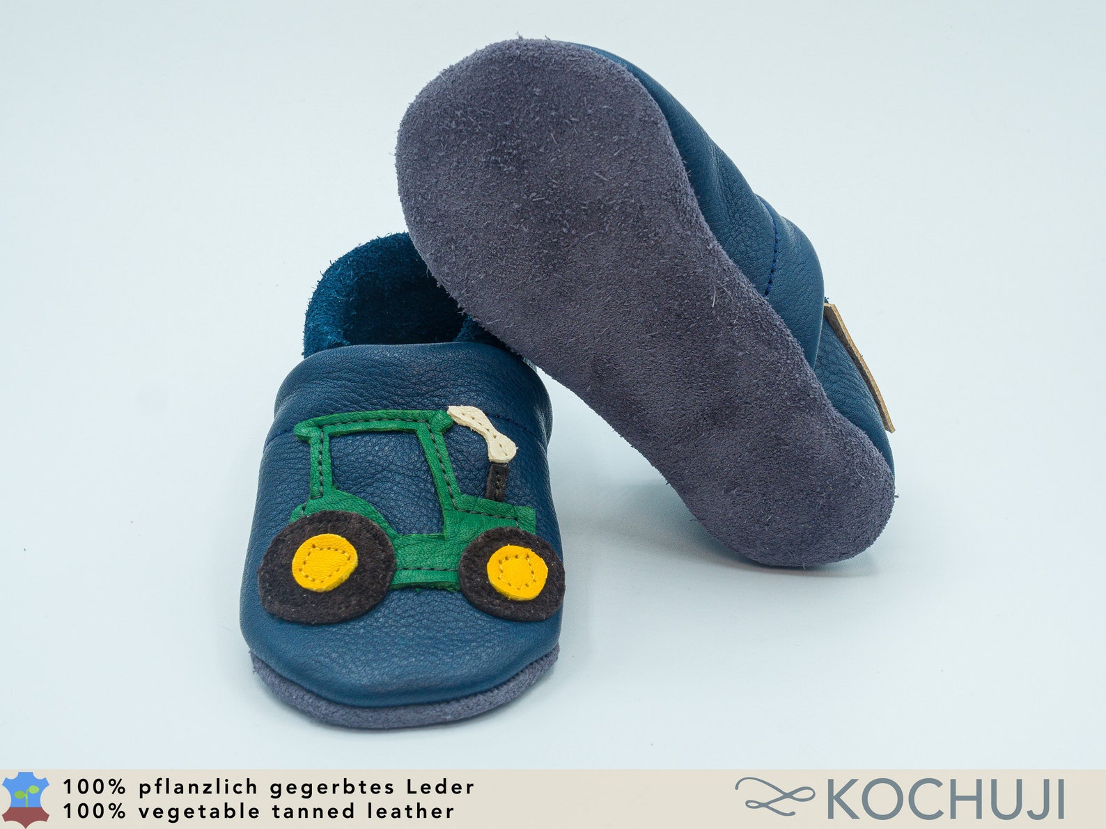 Organic Leather Slippers Tractor / Slip-ons / Vegetable Tanned - Etsy