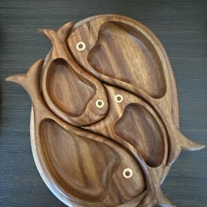 Handcrafted Wooden Fish Snack Tray - Etsy