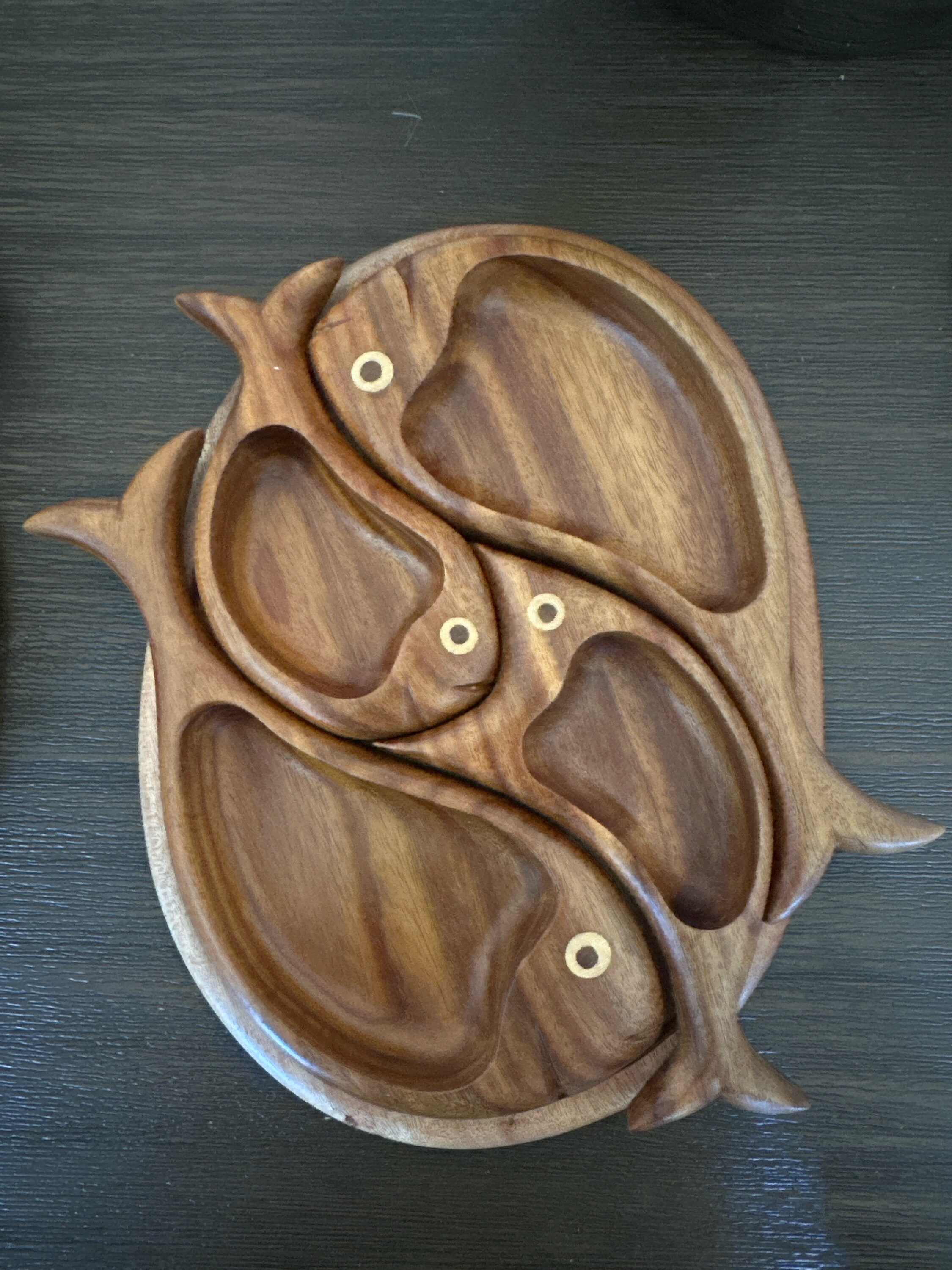 Handcrafted Wooden Fish Snack Tray - Etsy