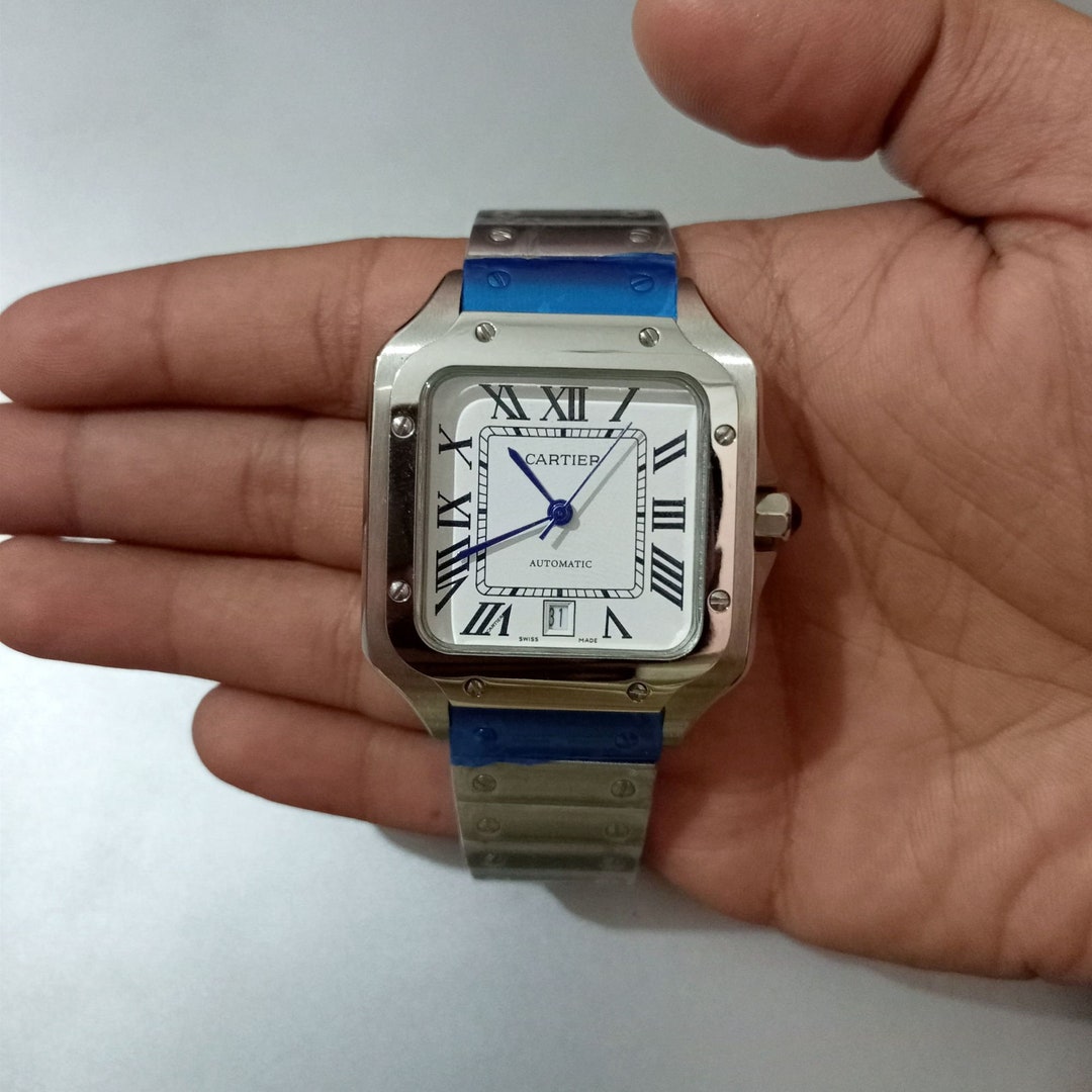 Cartier Santos De Cartier 40mm MOD White Dial, Mens Luxury Wrist Watch ...
