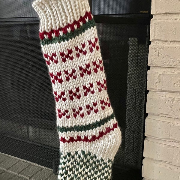 Fair Isle Stocking - Etsy
