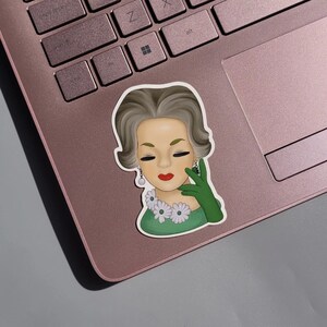 Lady Head Vase Kitschy Sticker Cute Retro Lady Stickers Vintage Kitsch ...