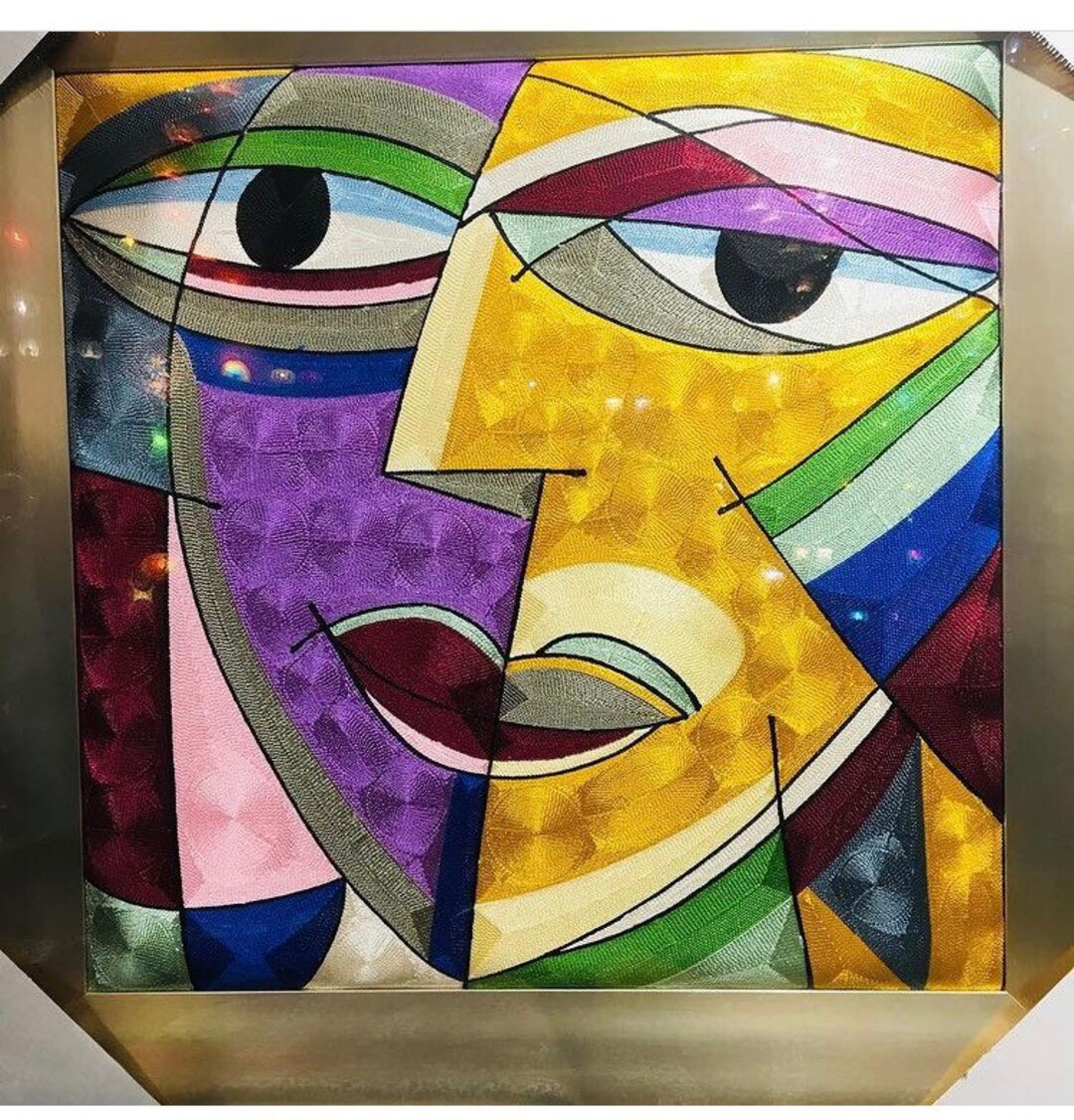 Picasso Frame Hand Made Silkembroidery for Frame Modern Art - Etsy