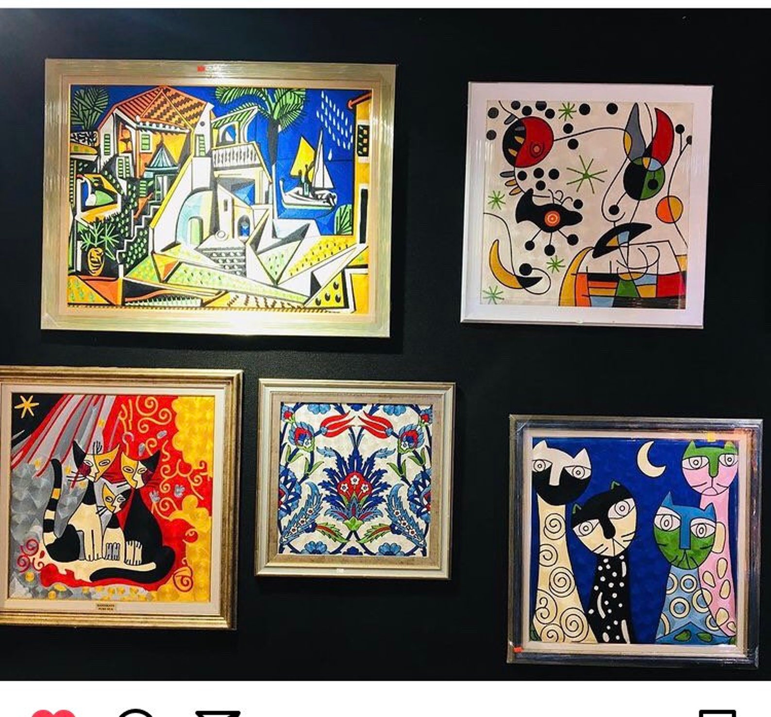 Picasso Frame Hand Made Silk,embroidery for Frame Modern Art Home Decor ...