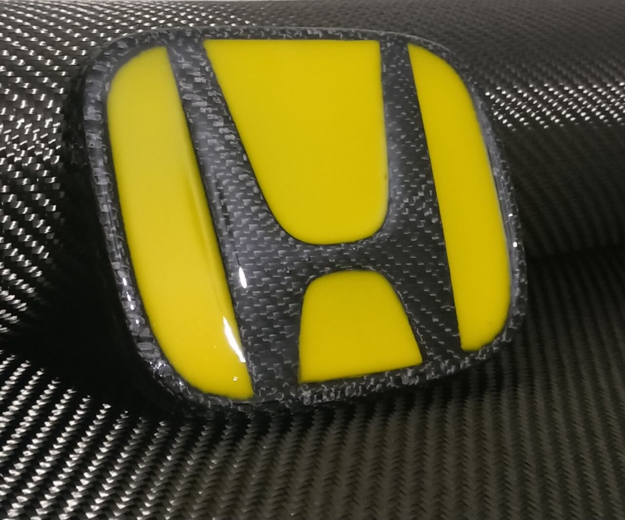 Real Carbon fiber Yellow H Badge Emblem for Honda Civic Honda | Etsy