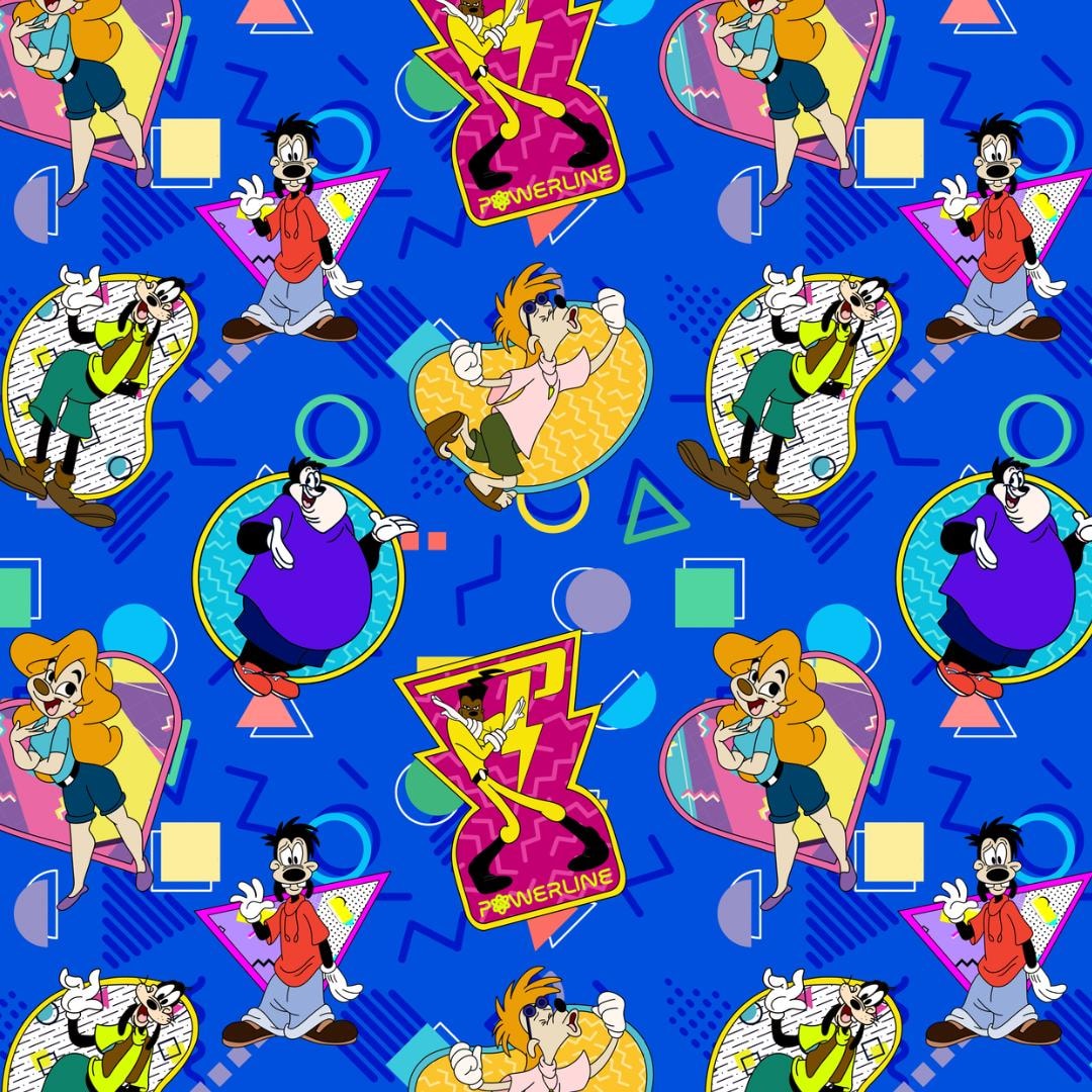 A Goofy Movie Powerline Seamless Design Fabric Digital Paper - Etsy