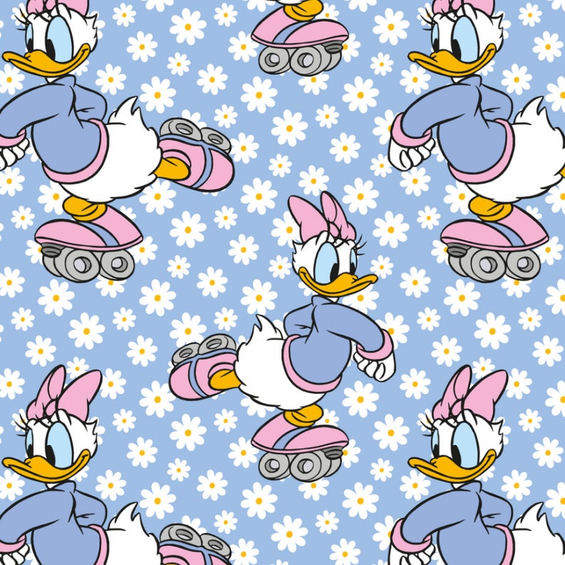 Daisy Duck Seamless Design Fabric Digital Paper - Etsy