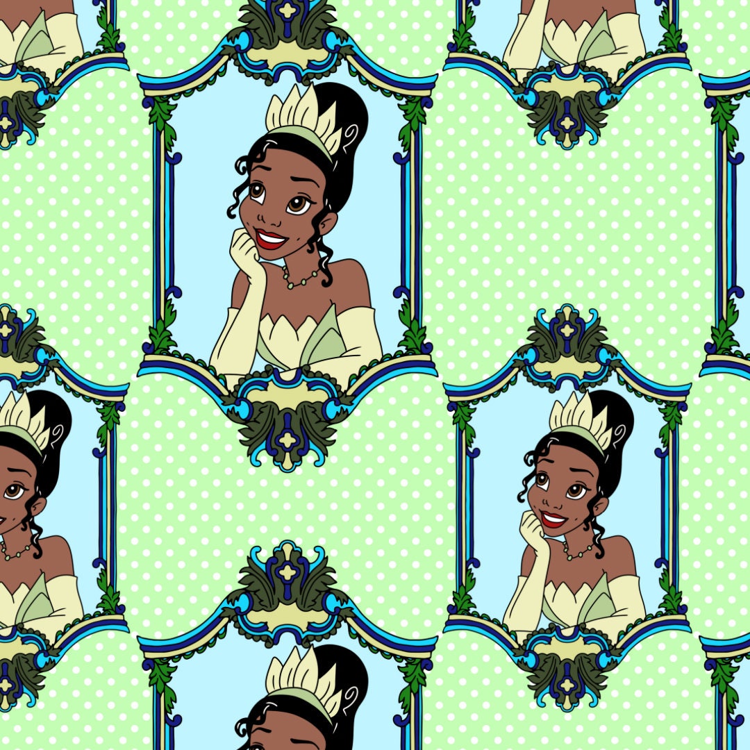Tiana Princess and the Frog Princess Seamless Design Fabric Digital ...