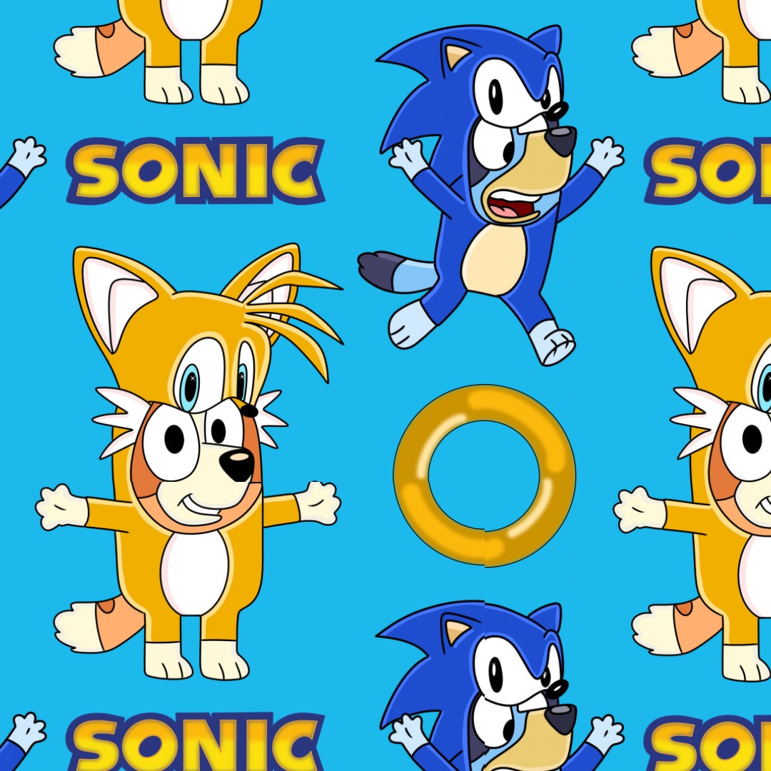 Sonic Dogs Blue Australian Seamless Design Fabric Digital Paper - Etsy