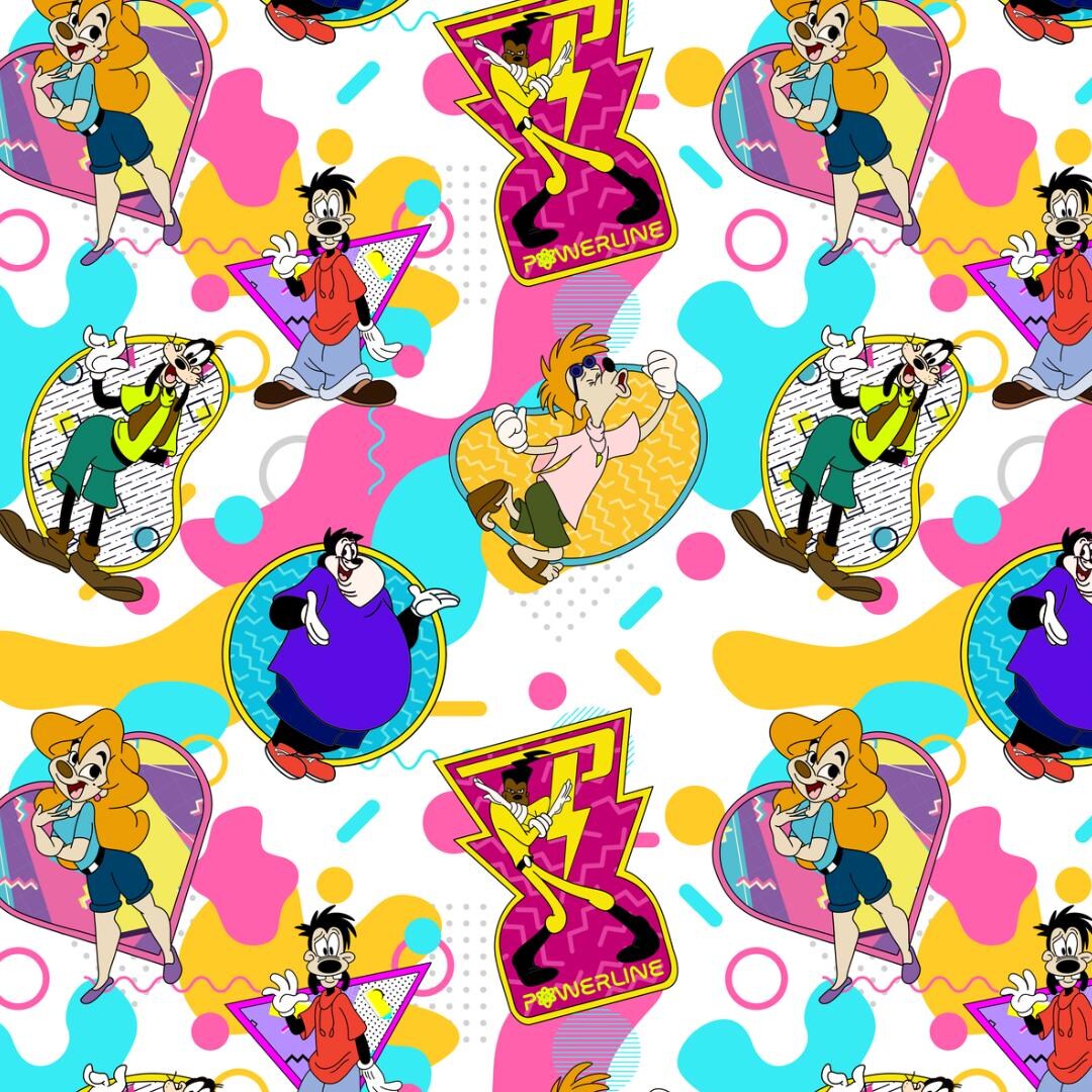 A Goofy Movie Powerline Seamless Design Fabric Digital Paper - Etsy