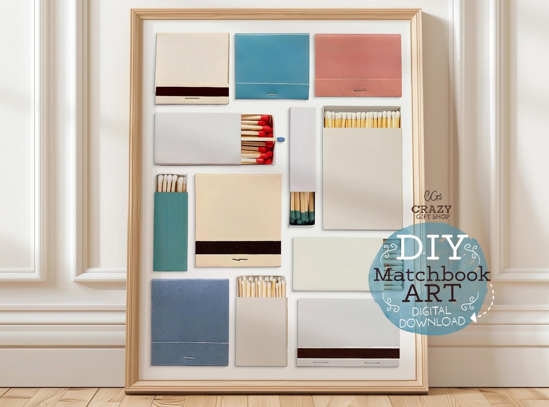 Customizable Matchbox Art Print: DIY Gift Template (digital Download ...