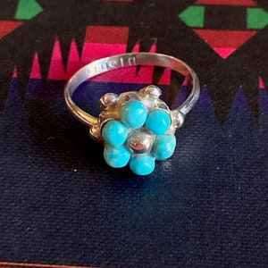 Turquoise & Sterling Silver Ring - Bobby Johnson - Size 8 - Etsy Turquoise & Sterling Silver Ring - Bobby Johnson - Size 8 - Etsy