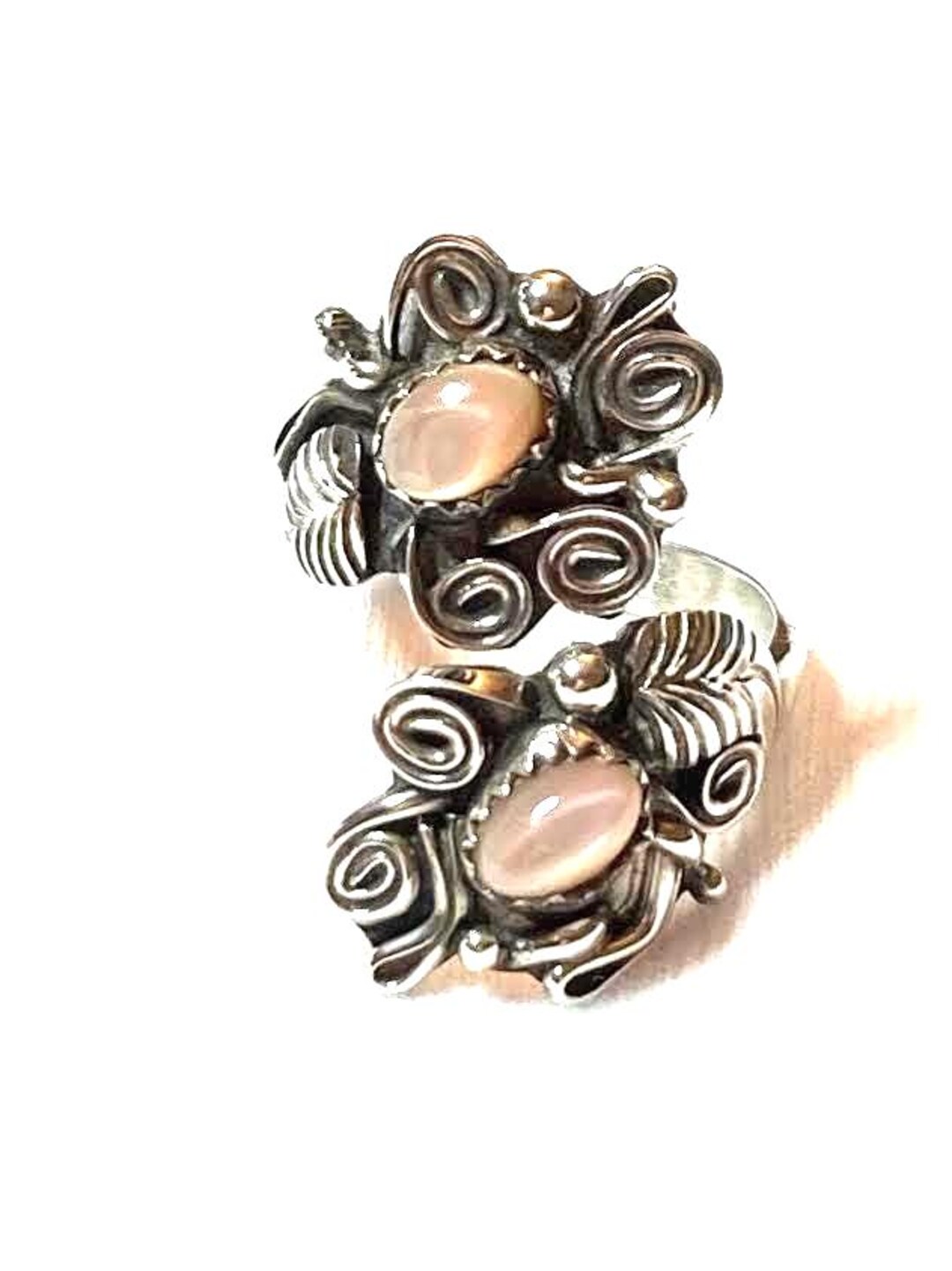 Pink Mollusk & Silver Navajo Ring - Etsy