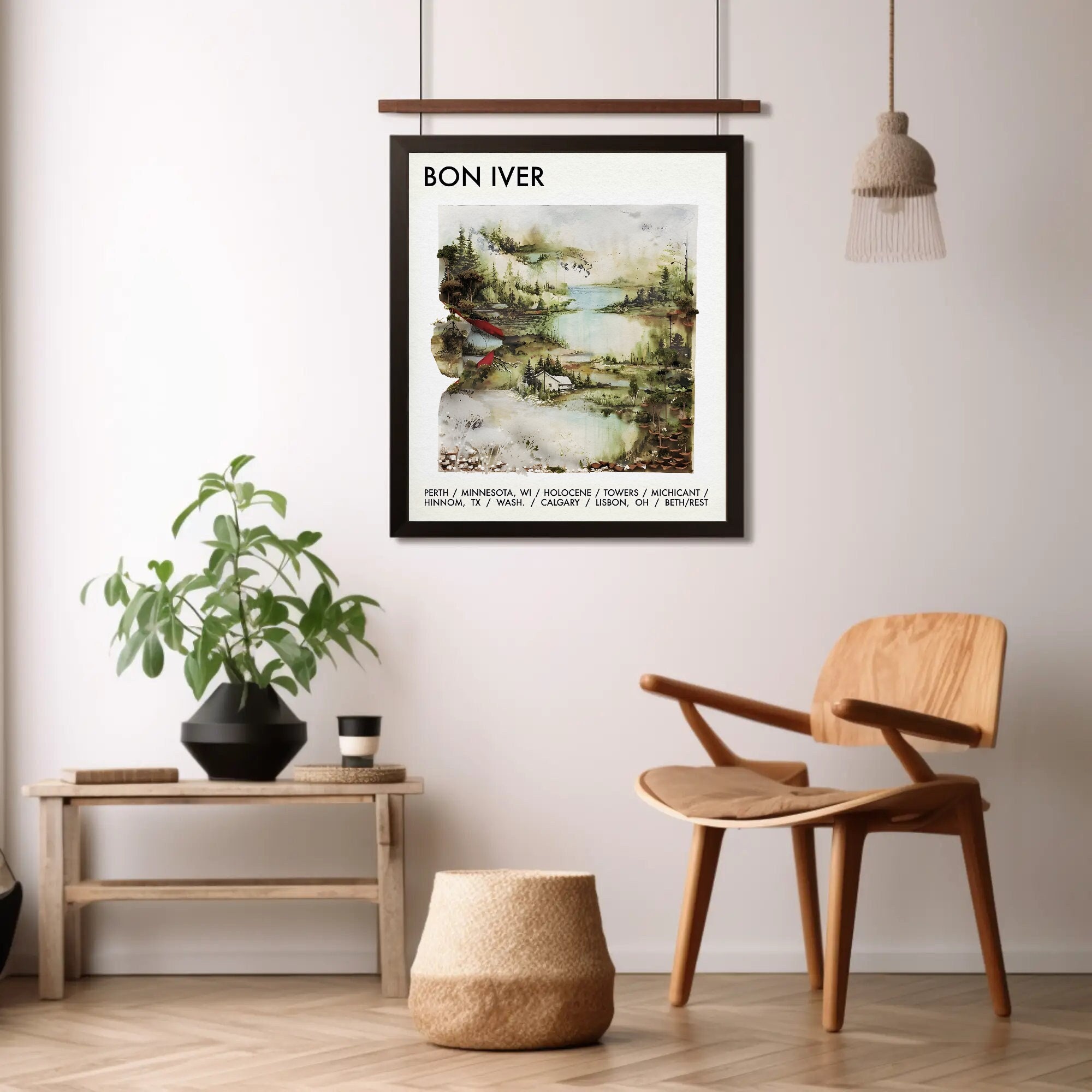 Bon Iver Canvas Art Bon Iver Album Cover Poster Bon Iver Album Wall Art ...