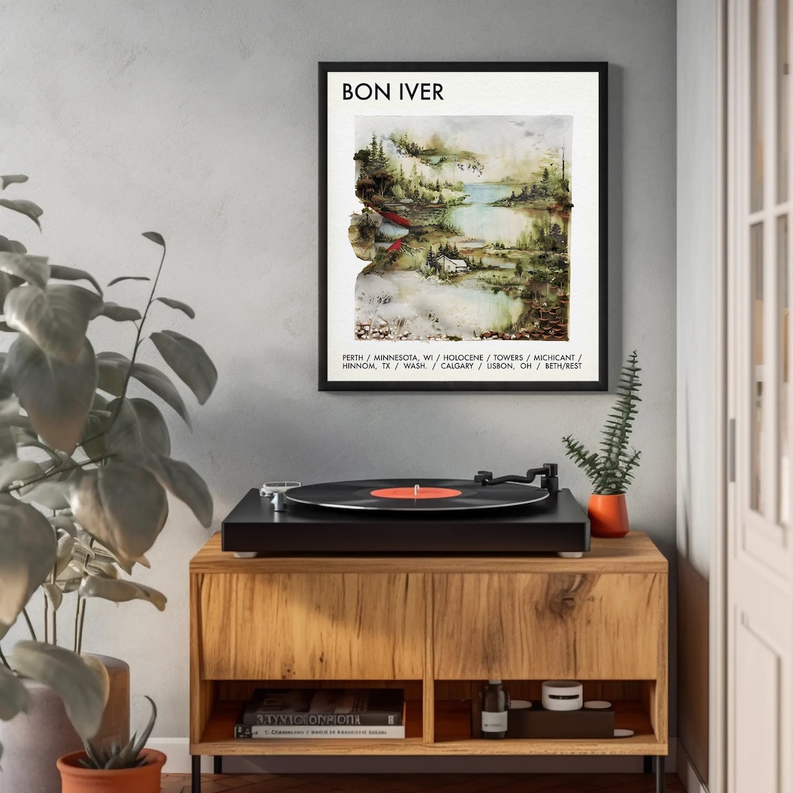 Bon Iver Canvas Art Bon Iver Album Cover Poster Bon Iver Album Wall Art ...