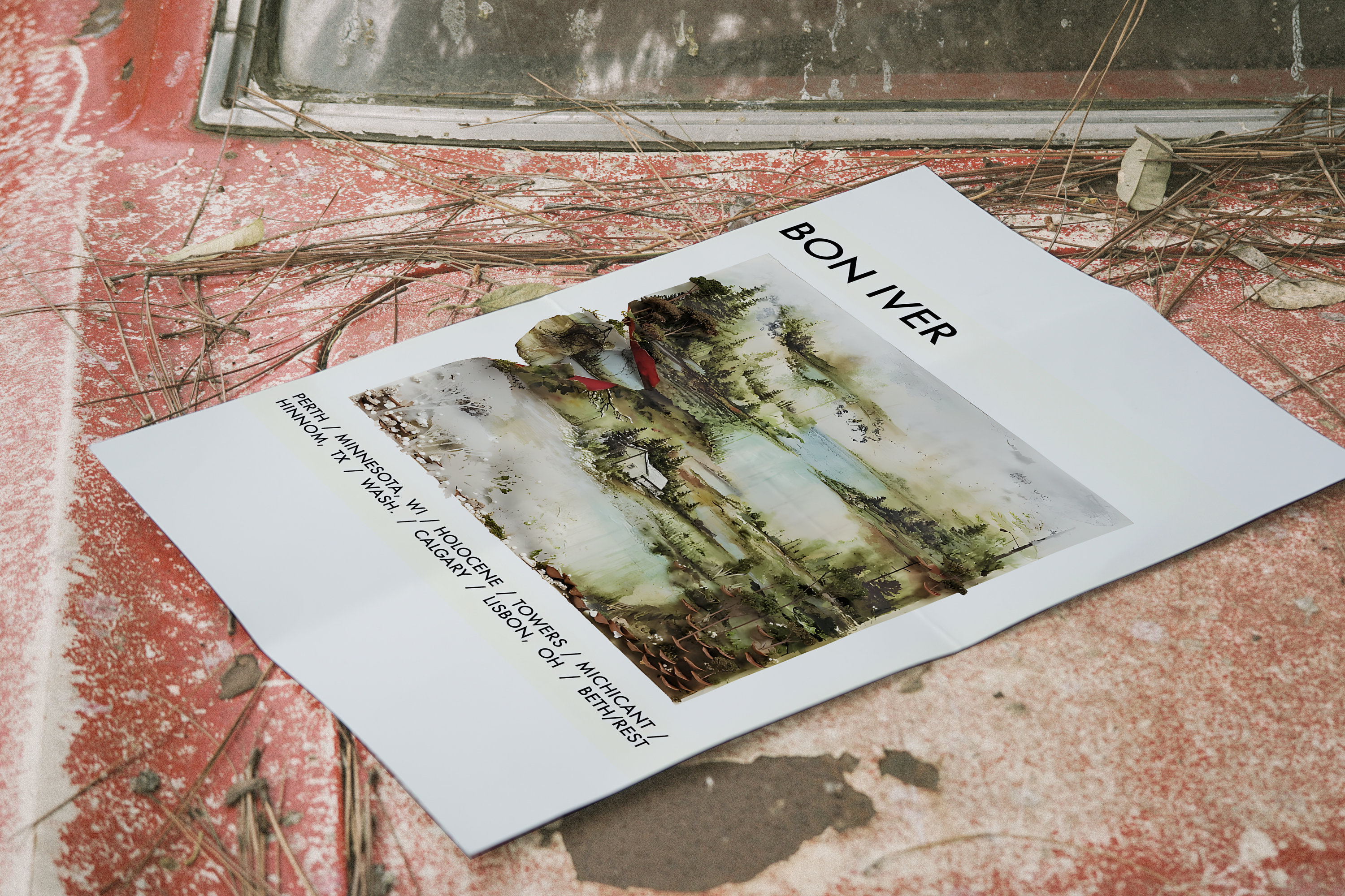 Bon Iver Canvas Art Bon Iver Album Cover Poster Bon Iver Album Wall Art ...