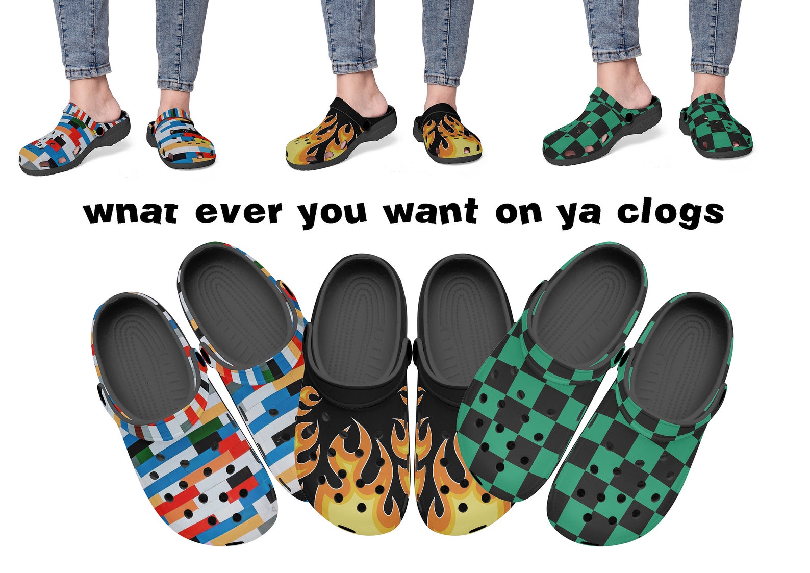 Clogs Custom All Over Printed Clogs Personalised Clogs Summer - Etsy