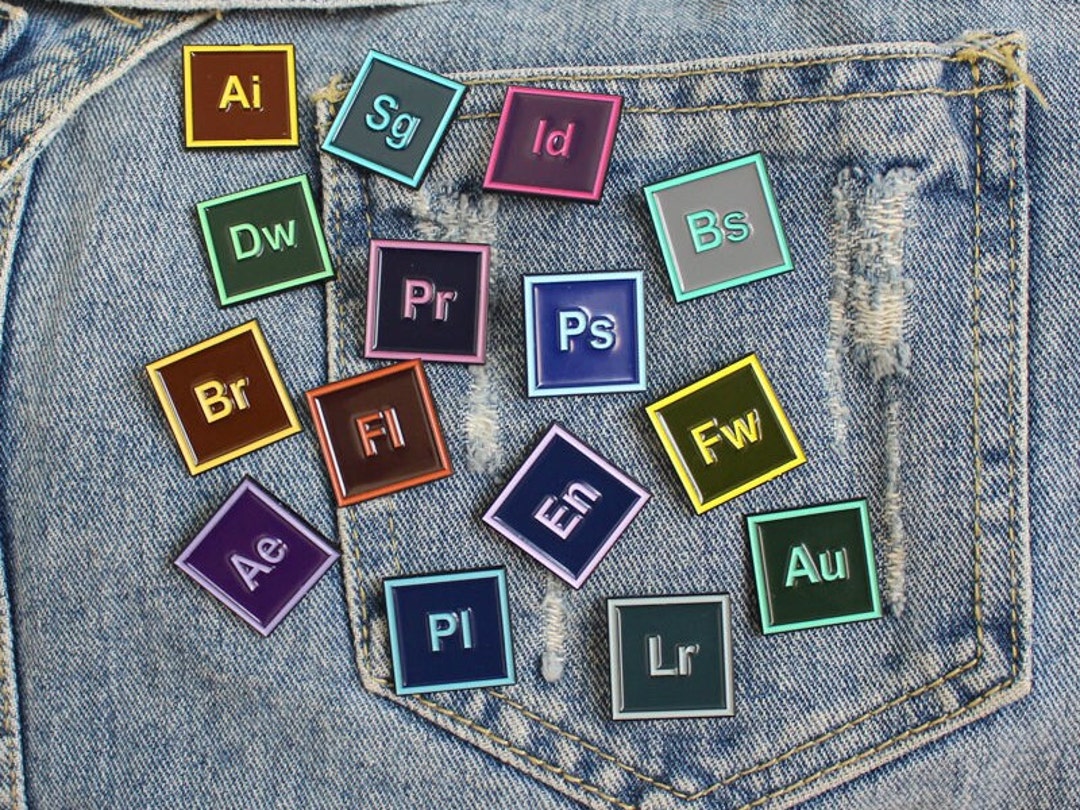 Enamel Pins Ps Ai Ae Br Gift for Designer Pins Lapel Photoshop Pin ...