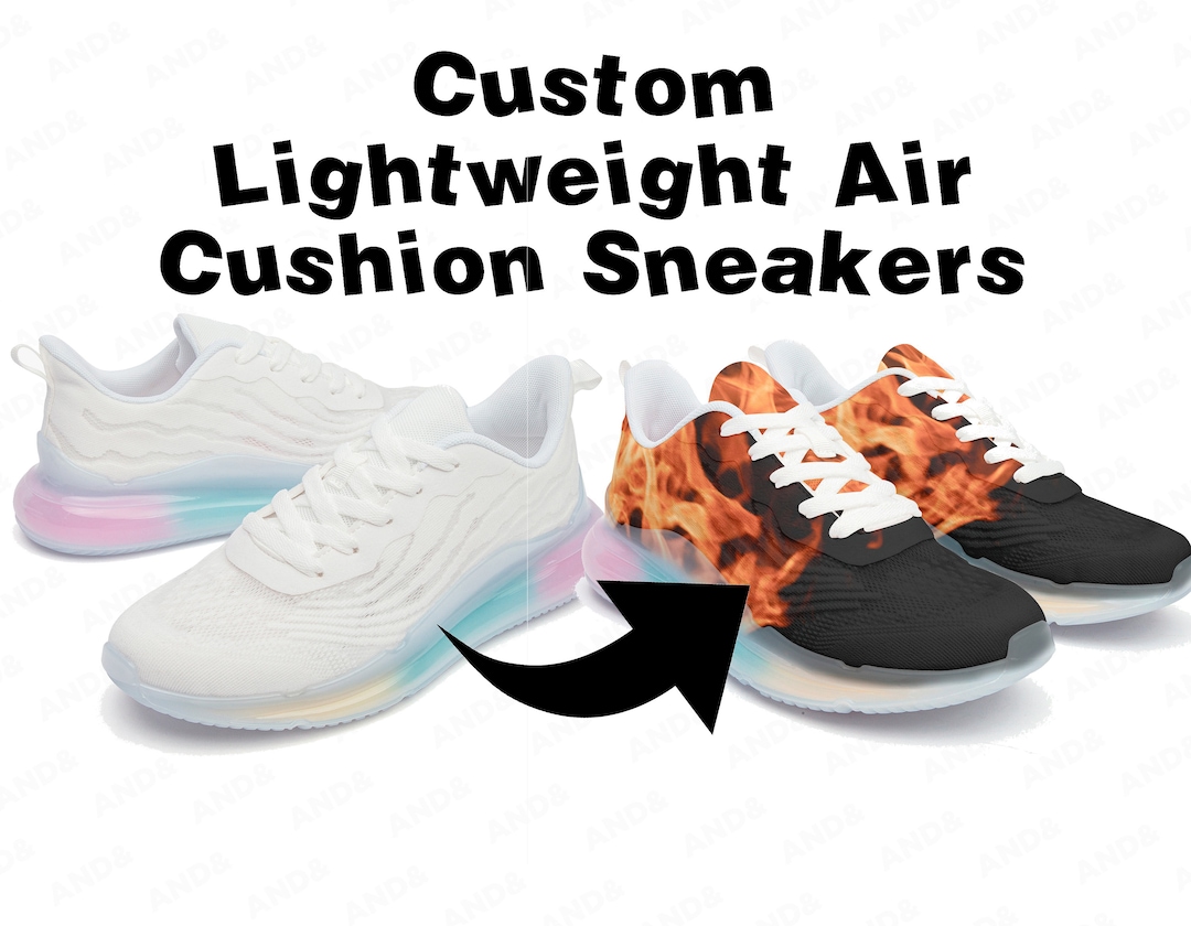 Custom Trainers Lightweight Air Cushion Sneakers Personalised Custom ...