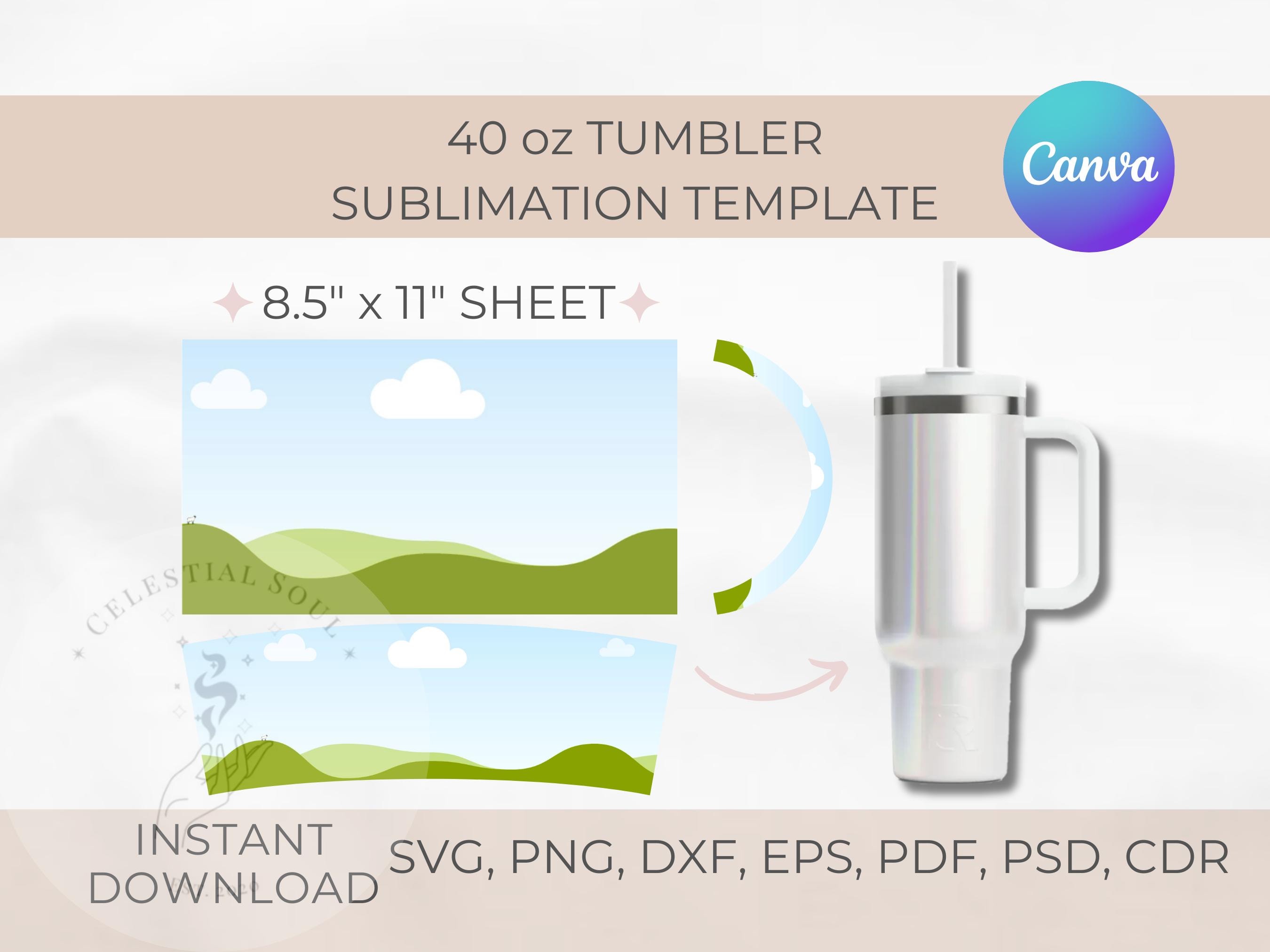 40oz Tumbler Template Sublimation Tumbler Template for Stanley Tumblers ...