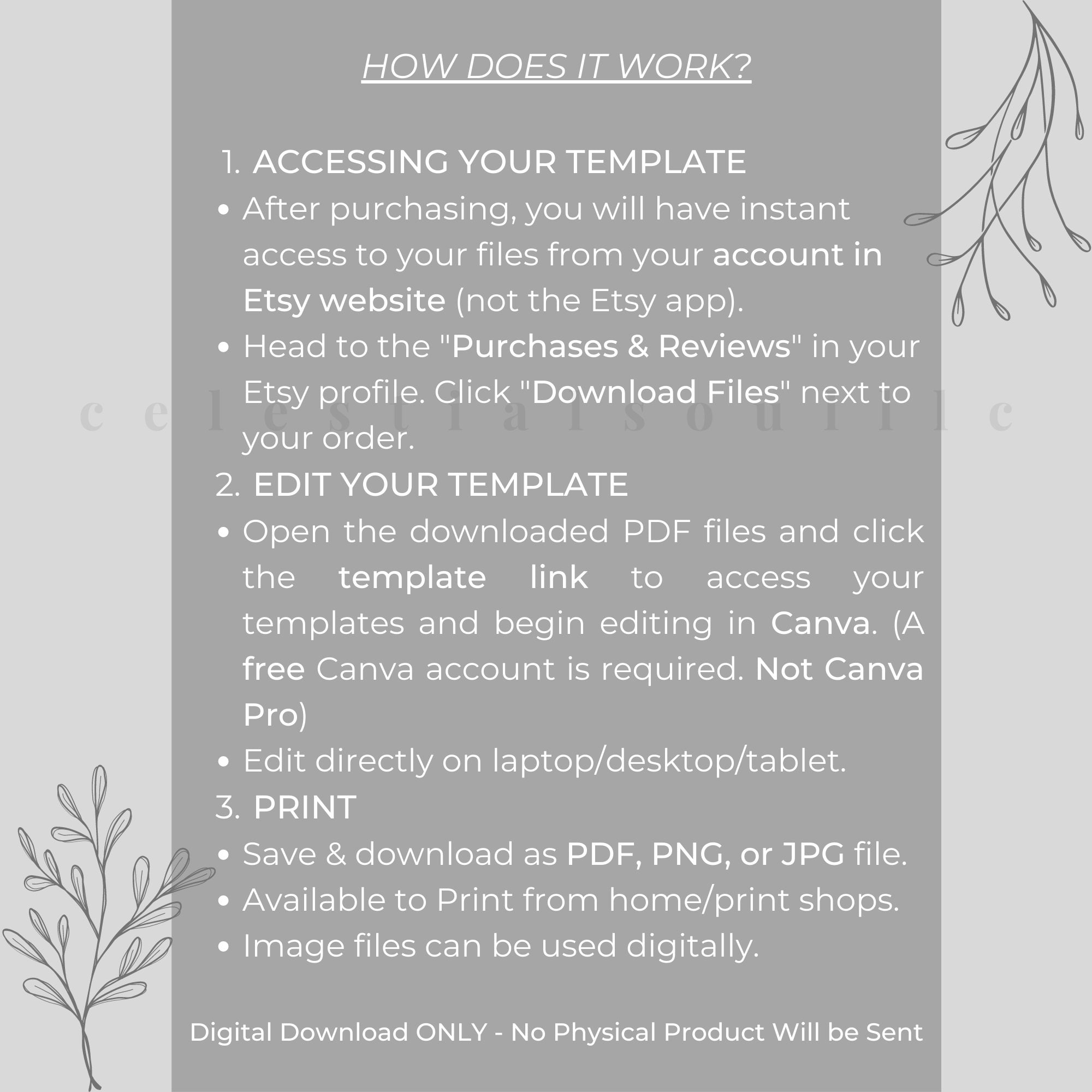 Necklace Chain Size Guide Necklace Chain Template Custom Canva Template ...