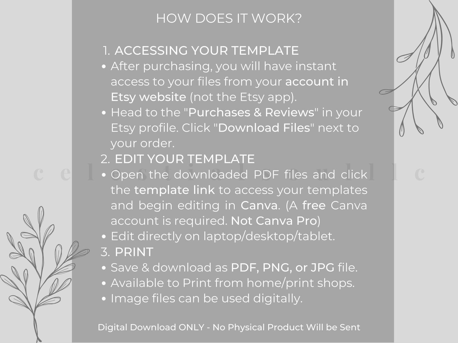 Necklace Chain Size Guide Necklace Chain Template Custom Canva Template ...