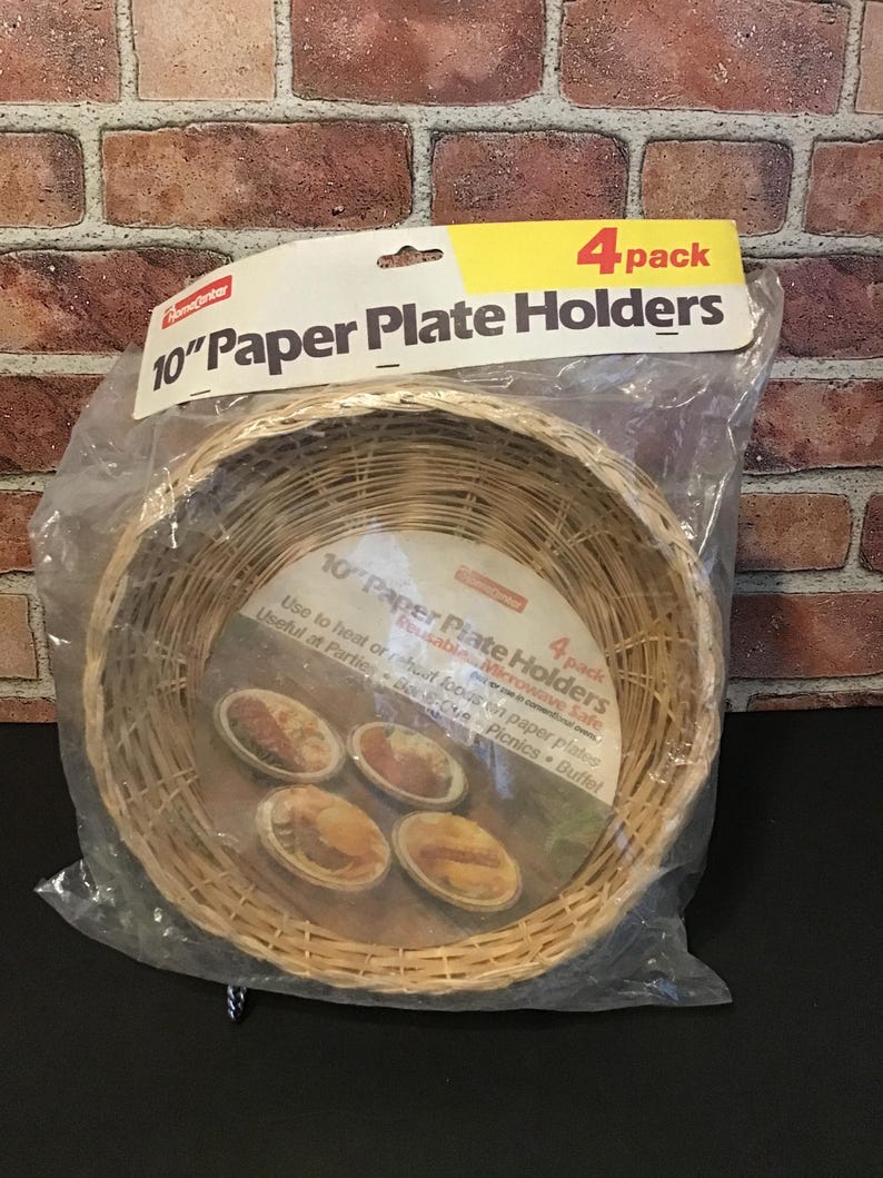 Paper Plate Holders 10 Inch Round Vintage in Package Set of 4 - Etsy