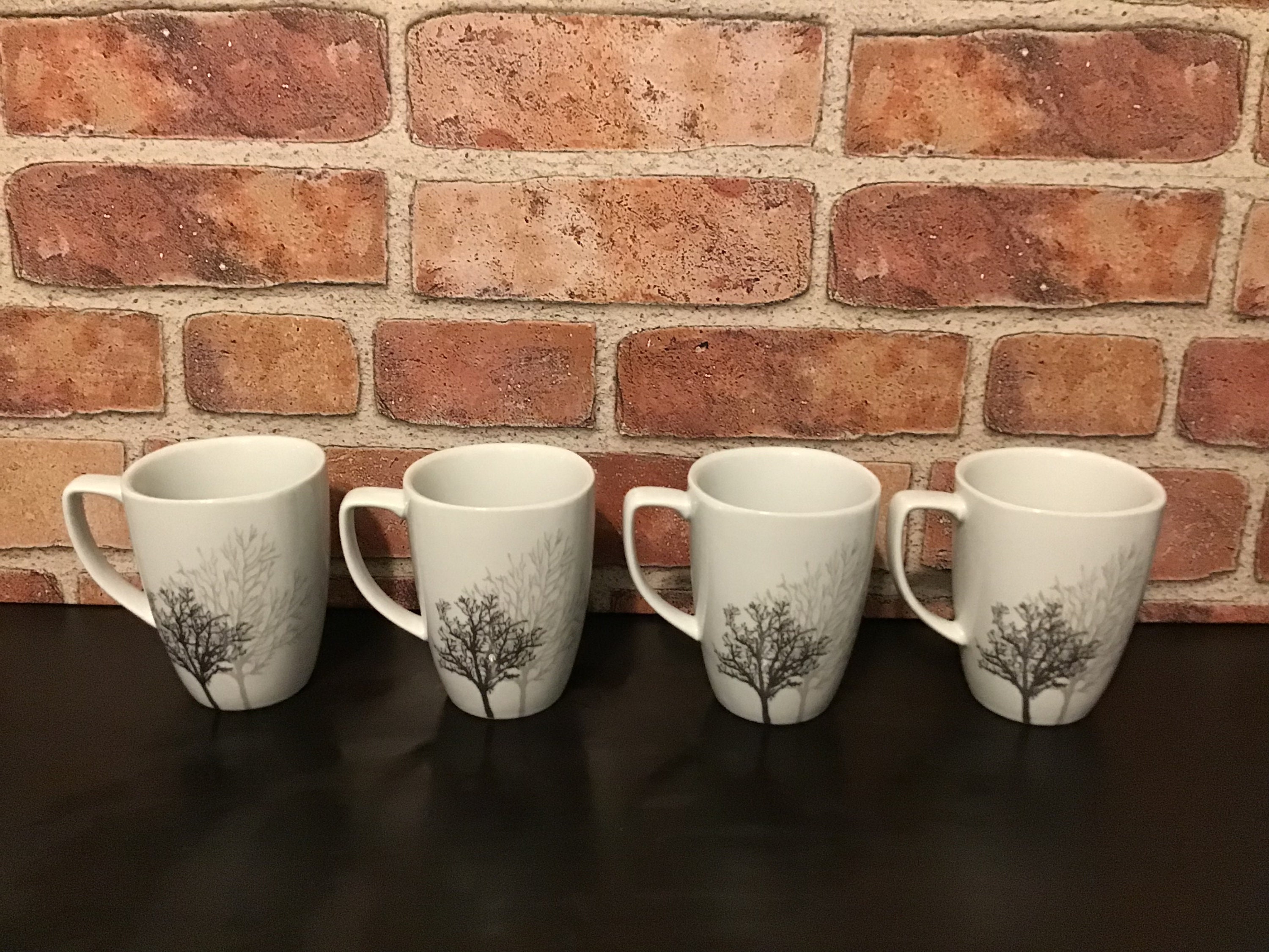 Corelle Coordinates Tree of Life Coffee Tea Square Mugs Set of 4 - Etsy