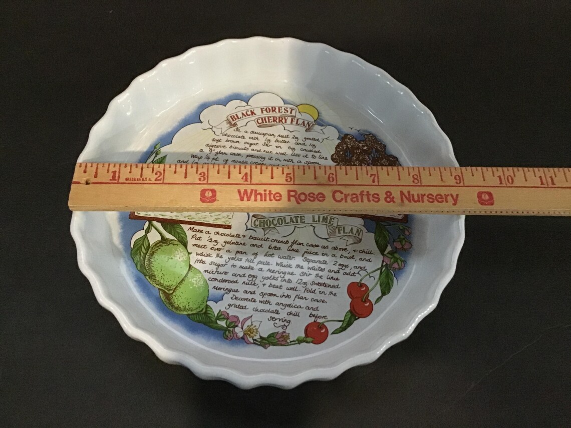 Black Forest Cherry Flan and Chocolate Lime Flan Recipe Pie Plate - Etsy