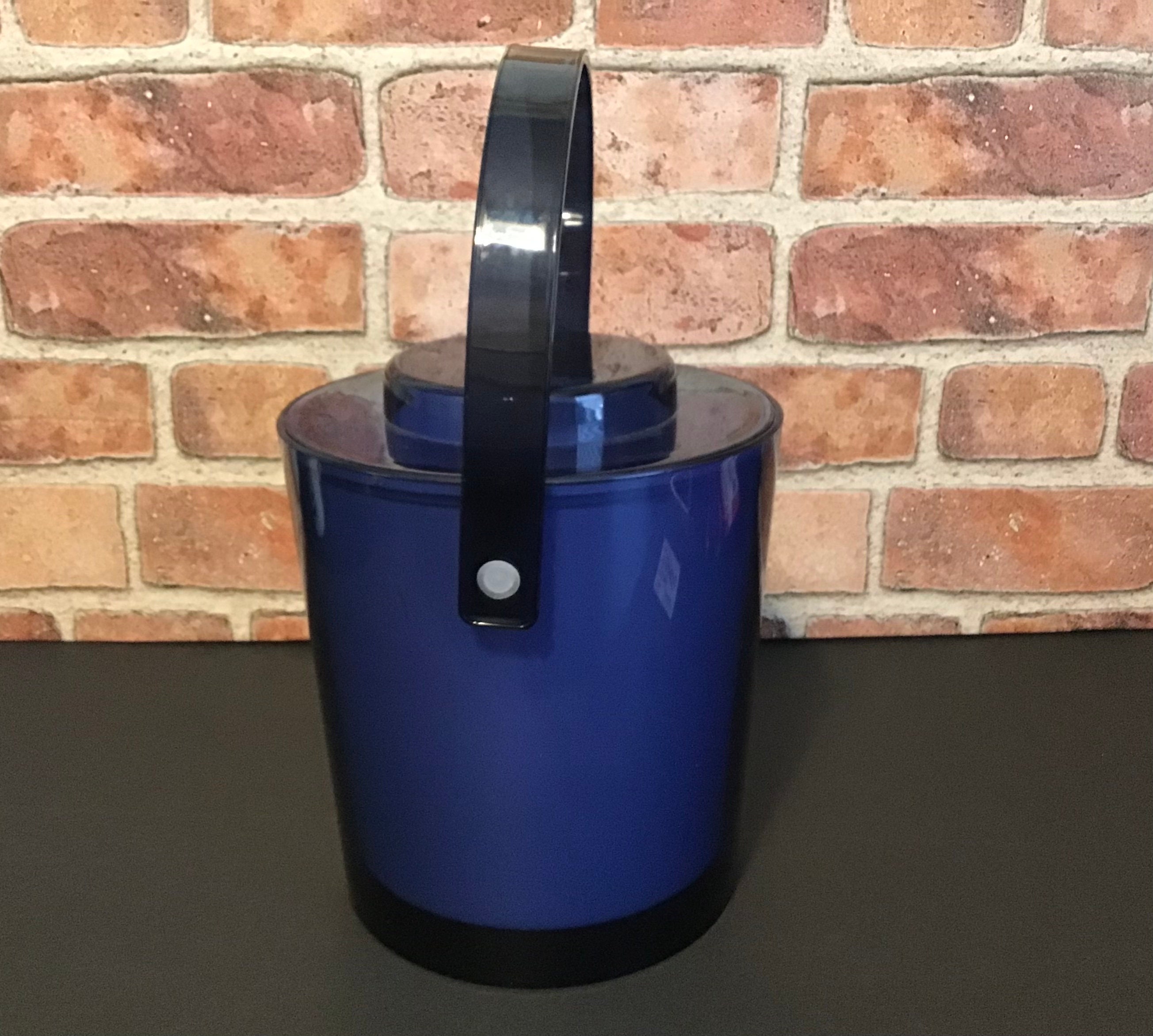 Vintage Cobalt Blue Bar Ice Bucket - Etsy