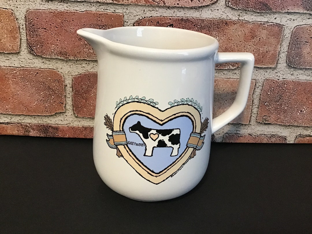 Vintage Treasure Craft USA SAY MOO Cow Milk Pitcher - Etsy
