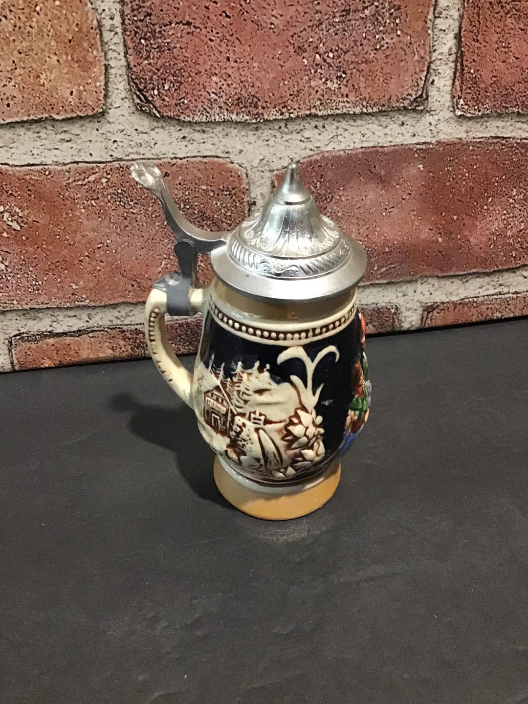 German Mini Beer Stein Vintage 1970’s With Lid - Etsy