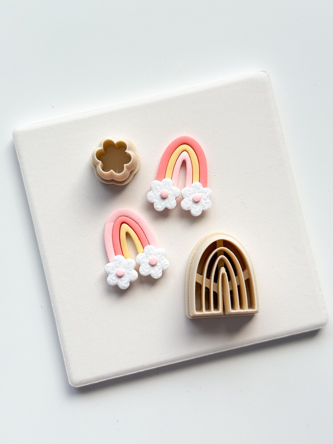 Rainbow Strips Cut Out + Flower Clay Cutter Set - Etsy