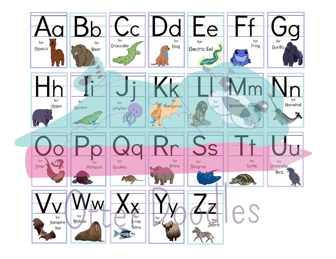 Classroom Animal Alphabet Resource Bundle - Etsy
