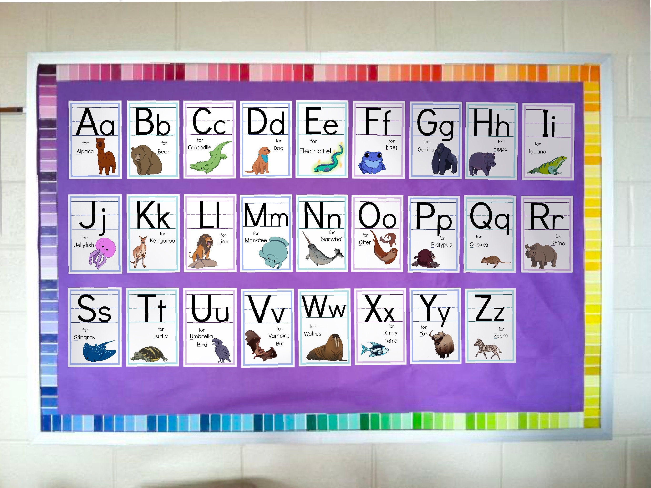 Classroom Animal Alphabet Poster Set - Etsy Canada