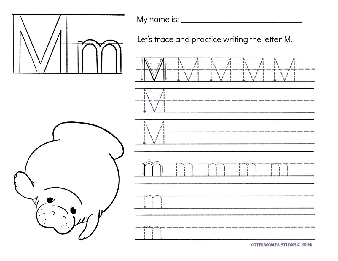 Classroom Animal Alphabet Handwriting Handout Set - Etsy