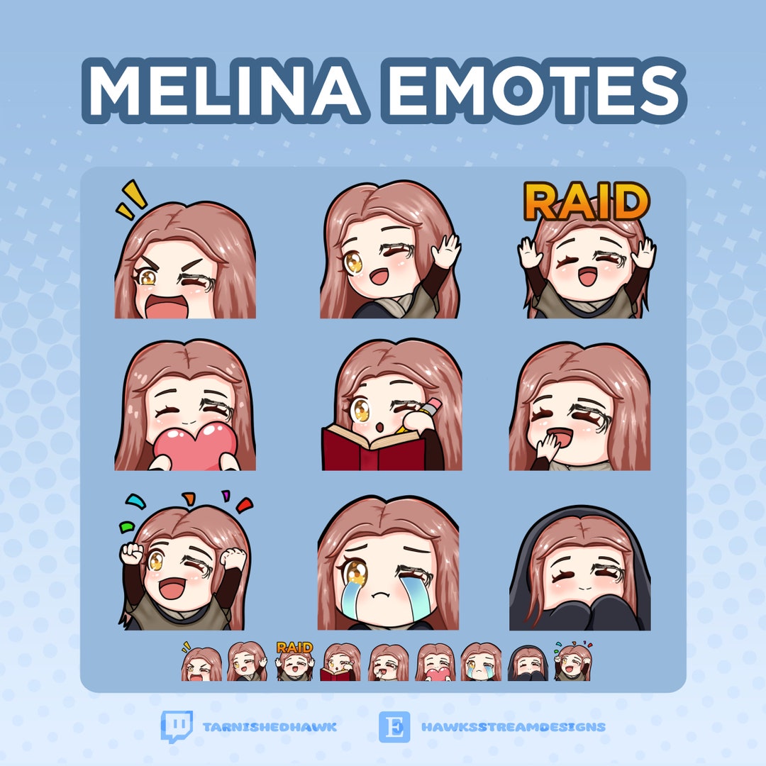 9 X Melina Emotes Elden Ring Emotes Souls Emotes Twitch Emotes Discord ...