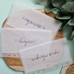 Personalised Vellum Wallet Envelope | A6 Cash Envelope | Personalized ...