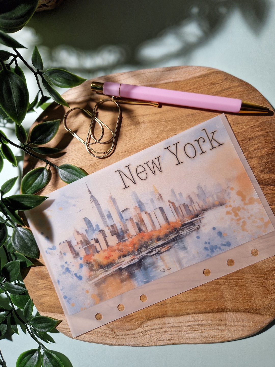 New York Travel Vellum Cash Envelope for A6 Budget Binder - Etsy