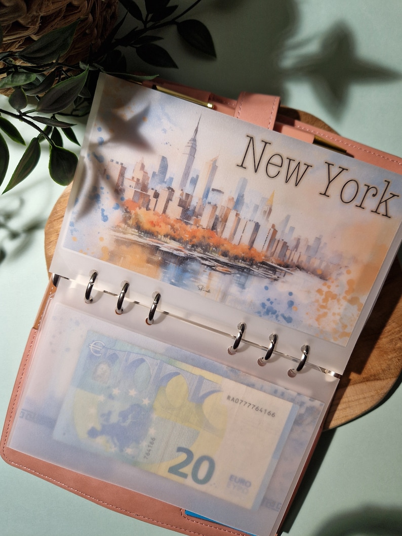 New York Travel Vellum Cash Envelope for A6 Budget Binder - Etsy