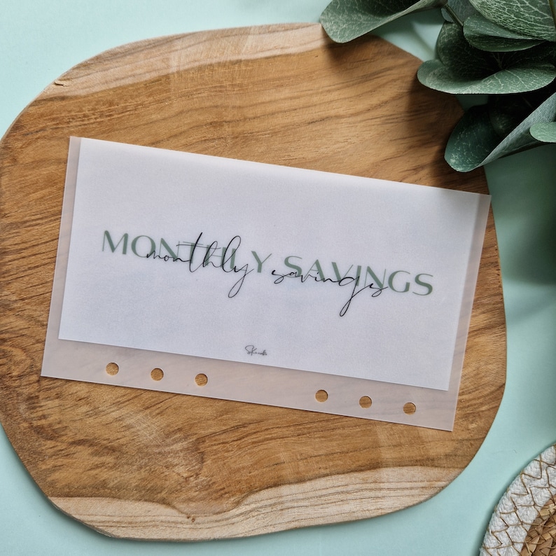 Personalised Vellum Wallet Envelope | A6 Cash Envelope | Personalized ...